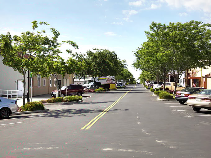 Main Street simplicity at its finest – where small-town charm meets California sunshine, and parking spots are still plentiful enough to make city dwellers weep with envy.