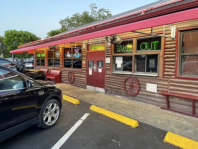 The entrance of Shiver's BBQ welcomes hungry travelers like a smoky lighthouse on the edge of the Everglades — Florida's true barbecue beacon.