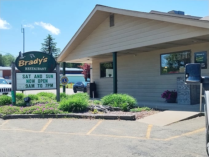 Brady's unassuming exterior hides culinary treasures within—like finding a Michelin star chef cooking in your neighbor's garage.