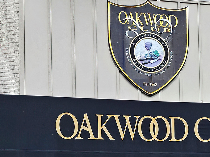 The classic black awning and white brick exterior of Oakwood Club stands as Dayton's beacon for beef lovers. Understated elegance that whispers, "The good stuff is inside."
