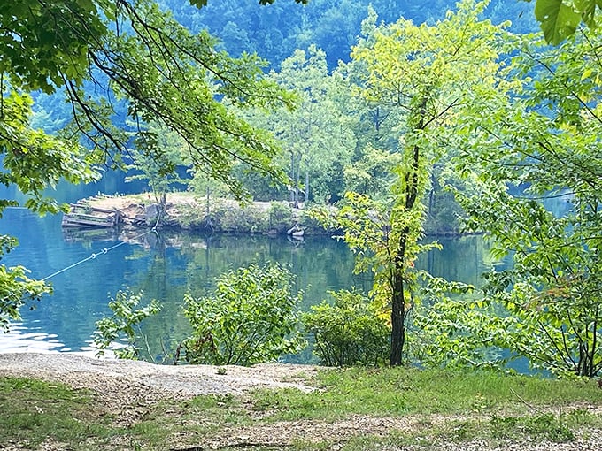 Tranquility has an address, and it's right here. This serene lake view offers a perfect counterpoint to the rugged ledges, proving Ohio knows how to do peaceful just as well as dramatic.