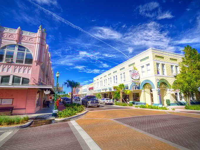 Arcadia's historic downtown looks like a movie set where time decided to take a leisurely Florida vacation, complete with that stunning pink architectural showstopper.