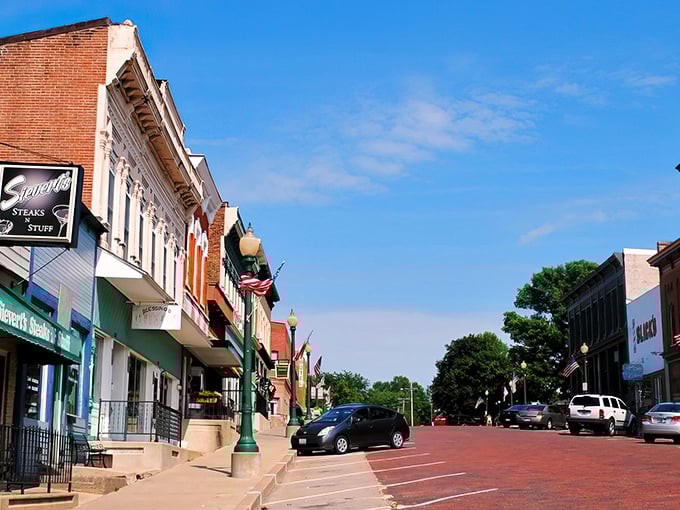 Mount Carroll's brick-paved Main Street isn't just historically preserved—it's alive with small businesses that somehow survived the big-box retail apocalypse.
