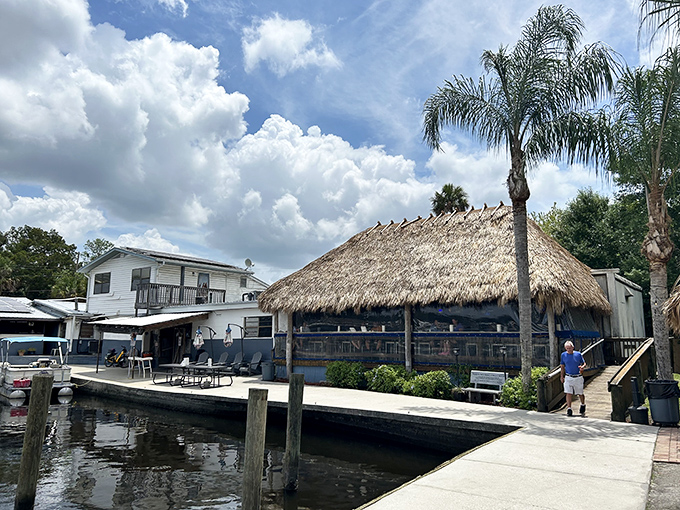 The Freezer's waterfront location embodies Old Florida charm—where fresh catches arrive by boat before landing on your plate.