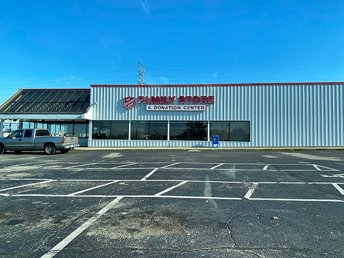 That red "FAMILY STORE" sign glowing like a beacon promises treasure hunting adventures that could last all afternoon.