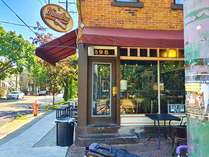 The corner brick building with its modest burgundy awning doesn't scream for attention, but locals know this German Village gem houses sandwich perfection.