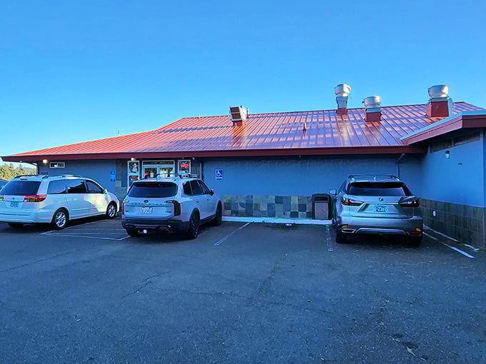 Another angle of the modest facade – proof that in the food world, you should never judge a buffet by its building.