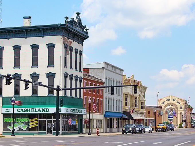 Downtown Bucyrus looks like a movie set where small-town America still thrives, complete with historic architecture and a "Cashland" that somehow fits right in.
