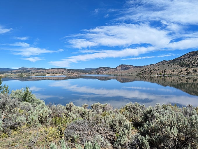 Mother Nature showing off her mirror skills at Unity Lake, where the sky meets its reflection in perfect harmony.