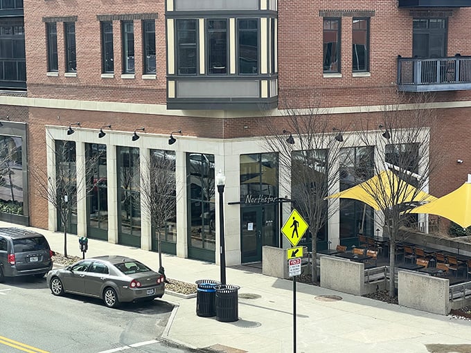 Northstar's wooden facade beckons like an old friend in Columbus' Short North district, where outdoor diners bask in Ohio sunshine and urban energy.