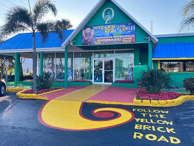 Follow the yellow brick road – literally! This vibrant entrance path swirls with the same magic that transported Dorothy from Kansas to Oz.