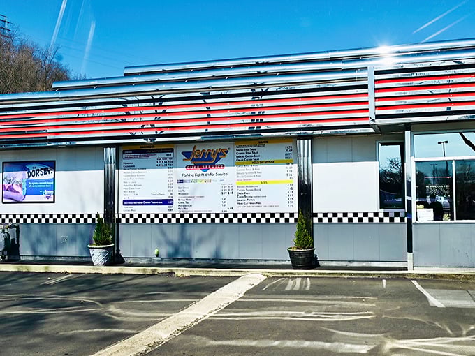 The red, white, and blue striped awning of Jerry's isn't just retro-cool—it's a beacon of hope for the hungry souls of Beaver, Pennsylvania.