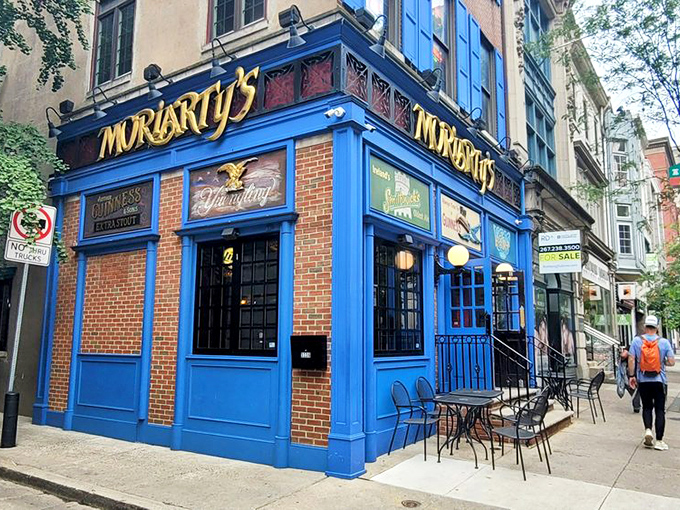 That iconic blue exterior isn't just eye-catching—it's a beacon for wing lovers across Philadelphia. Like finding treasure at the end of a delicious rainbow!