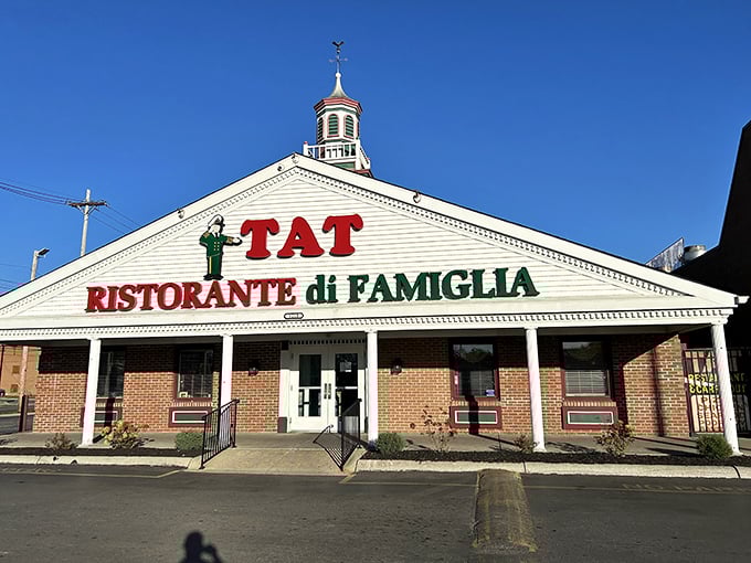 With its iconic white facade, TAT Ristorante Di Famiglia shines in Columbus as a welcoming landmark of Italian-American flavors that’s satisfied Ohio appetites for generations.