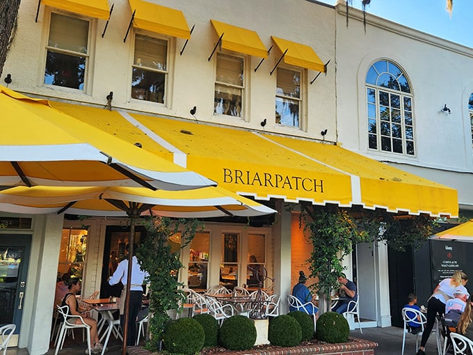 The sunshine-yellow awning of Briarpatch isn't just a color choice—it's a promise of the bright flavors waiting inside this Winter Park gem.