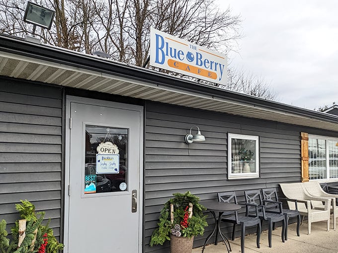 The unassuming exterior of The Blue Berry Café hides culinary treasures within, like finding a diamond in your breakfast cereal. Sometimes the best food comes in modest packages.