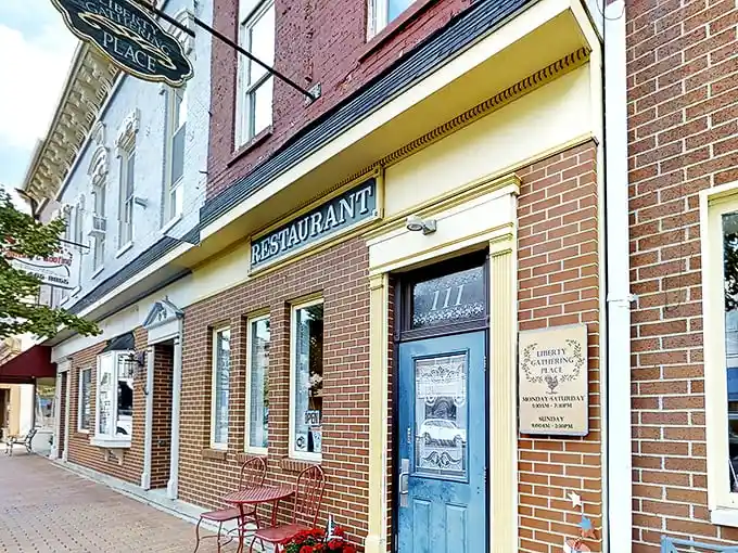With its timeless brick façade and bikes resting out front, Liberty Gathering Place greets you like an old friend — the kind of warm, small-town Ohio welcome that never goes out of style.