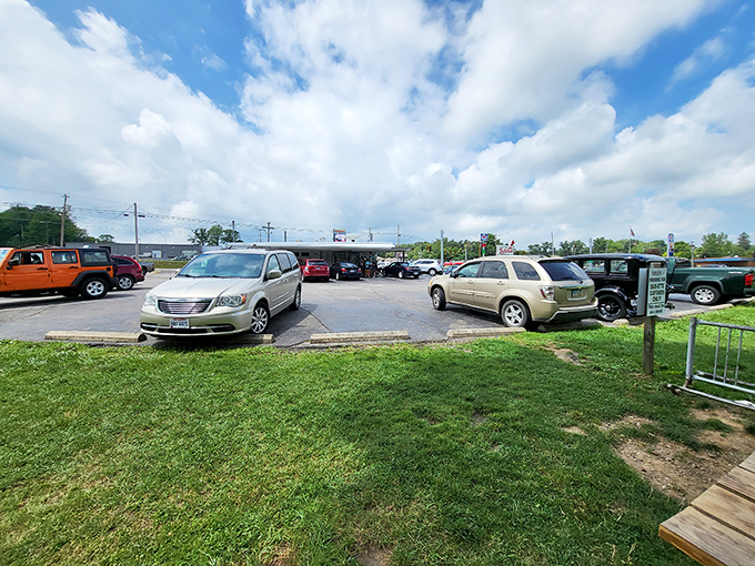 A bustling parking lot on a summer day speaks volumes – locals know where the good stuff is, and they're willing to wait for it.