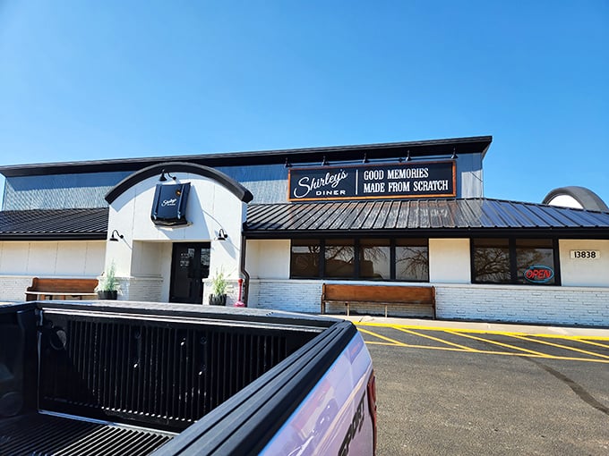The sign says "Good Memories Made From Scratch"—and brother, they're not kidding about either part.