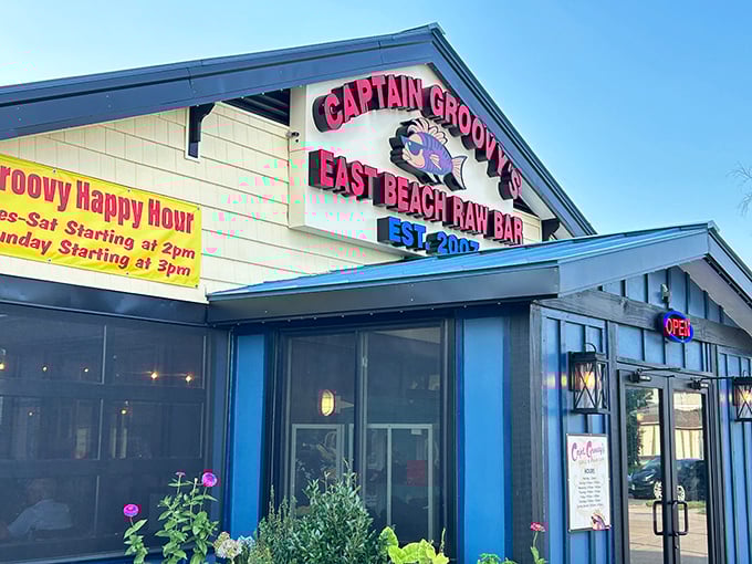 Captain Groovy's doesn't just wear its nautical charm on its sleeve—it's emblazoned right on the building. The kind of place where "EST. 2005" feels like both yesterday and forever.