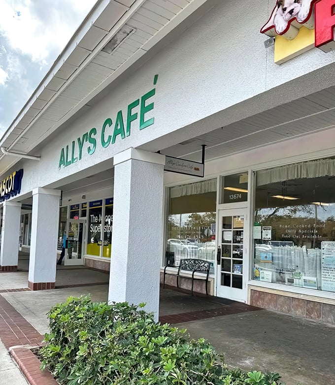 The unassuming storefront of Ally's Comfort Cafe proves once again that culinary treasures often hide in plain sight, nestled between everyday strip mall neighbors.