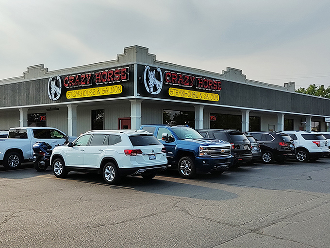 That packed parking lot tells the whole story – when locals fight for spots, you know something magical awaits inside.