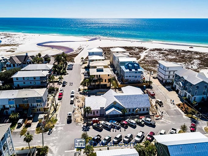 Downtown delights: The heart of Grayton Beach offers that rare Florida miracle—a beachside community where parking lots haven't completely replaced personality and charm.