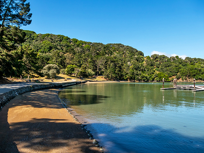 Ayala Cove welcomes visitors with its tranquil waters and sandy beach – nature's version of a five-star hotel lobby, just with better views.