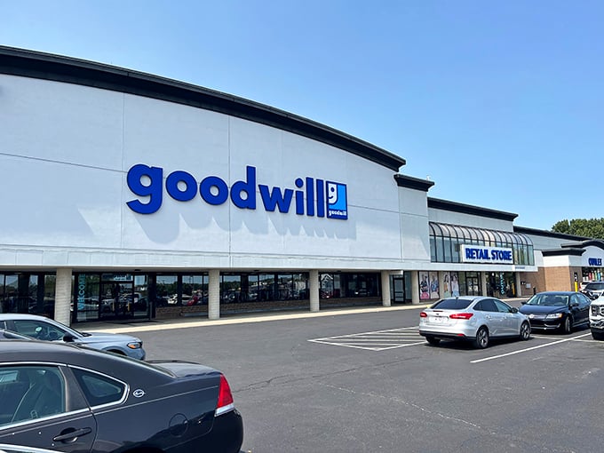 Spacious parking awaits the thrift-obsessed masses who arrive with empty trunks and leave with carloads of "How did I live without this?" finds.