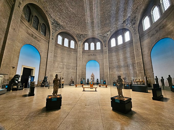 Standing before greatness at the Penn Museum, where ancient civilizations await your modern-day curiosity.