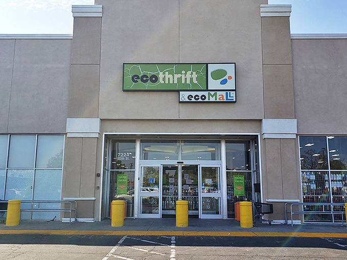 The unassuming exterior of Eco Thrift belies the wonderland within – like finding a secret portal to bargain heaven in a suburban strip mall.