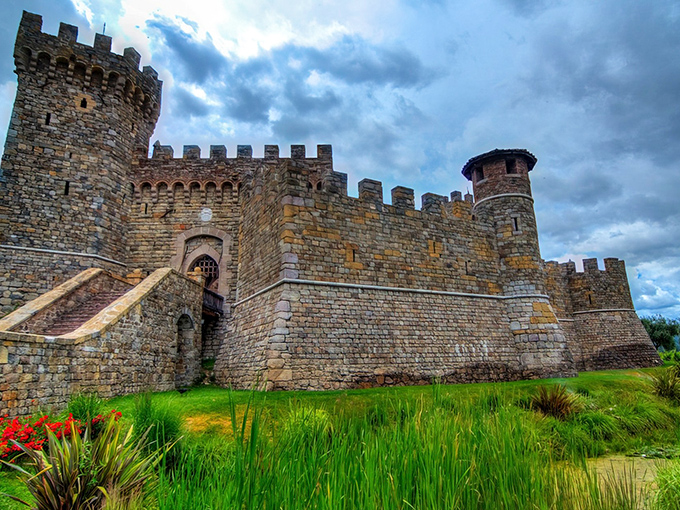 Medieval dreams come true! This imposing stone fortress in Calistoga looks like it was teleported straight from a European hillside to California wine country.