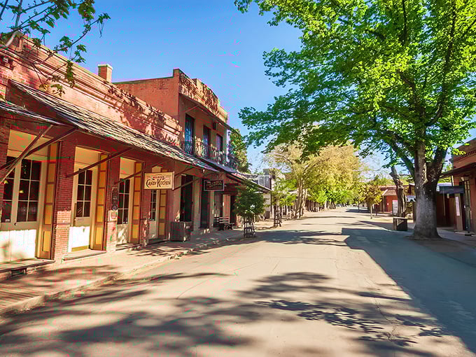 Main Street Columbia looks like a movie set, but it's the real deal – a perfectly preserved slice of Gold Rush history basking in California sunshine.