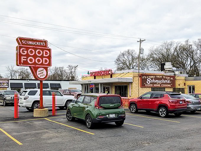 That vintage neon sign isn't trying to be retro-cool – it just never saw a reason to change, much like the comfort food served inside.That vintage neon sign isn't trying to be retro-cool – it just never saw a reason to change, much like the comfort food served inside.