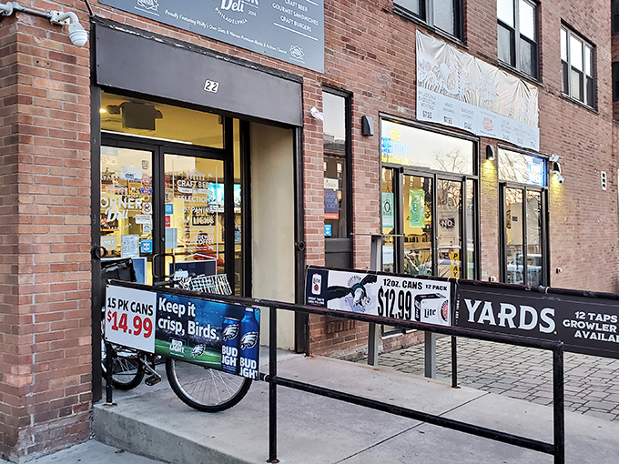Behind this unassuming brick façade lies Philadelphia's best-kept secret—where sandwich magic happens without fanfare, just honest-to-goodness deliciousness waiting for the hungry and the wise.