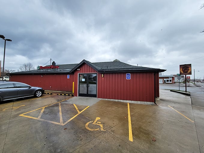 The unassuming red exterior of Joe Tony's might fool you, but inside this modest building, culinary magic awaits the hungry traveler.