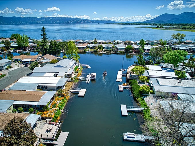 Lakeport's waterfront homes create their own little Venice, California-style – except with better parking and bass fishing opportunities that would make any angler swoon.