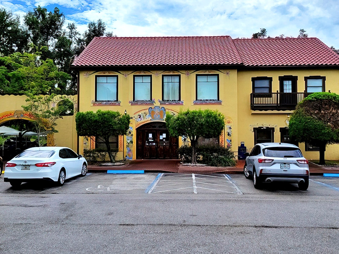 A slice of Bavaria in the Florida sunshine – Yalaha Bakery's cheerful yellow exterior promises authentic German delights inside.