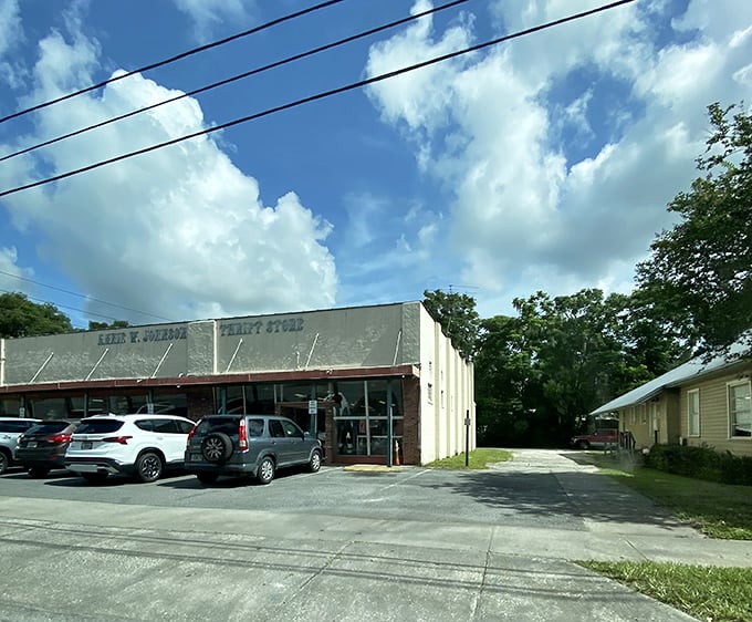 The unassuming exterior hides a universe of treasures within. Like a good mystery novel, This & That Thrift Store saves its plot twists for those who venture inside.