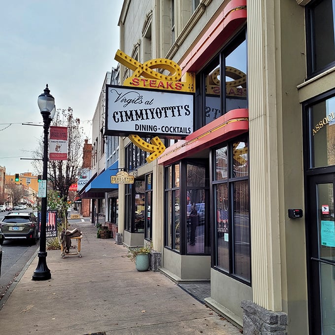 That iconic yellow arrow sign isn't just pointing to dinner—it's directing you to one of Eastern Oregon's most legendary culinary experiences.