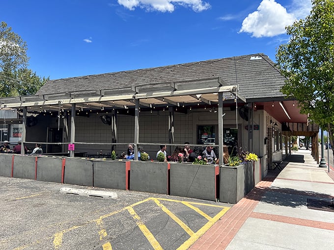 The spacious patio at Bodacious Pig offers al fresco feasting under Idaho's big sky. Nothing says "summer perfection" like pulled pork and sunshine with a side of people-watching.