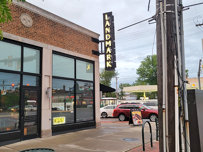 The unassuming brick exterior of Landmark Smokehouse hides Cleveland's barbecue treasure like a poker player with four aces—confident without needing to show off.