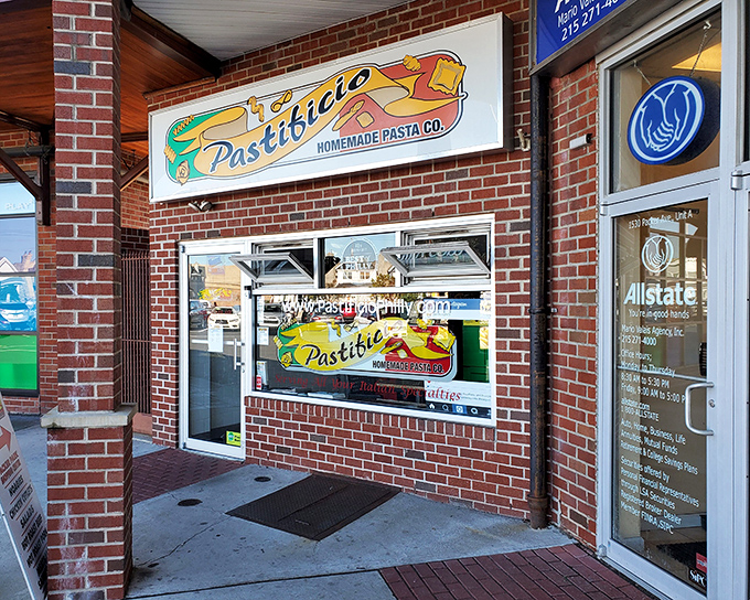 The unassuming brick exterior of Pastificio belies the culinary treasures within. Like finding a Scorsese film at a garage sale—understated but extraordinary.