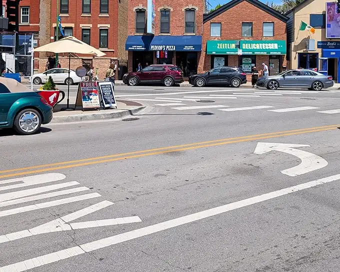 The unassuming blue awning of Pequod's Pizza stands like a beacon of hope on a Chicago street. Pizza pilgrims know: the best treasures often hide in plain sight.