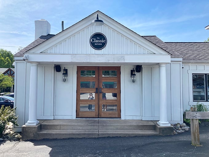 A pristine white exterior with wooden doors that might as well have a sign saying "Happiness This Way" – the second location maintains that same Classic charm.