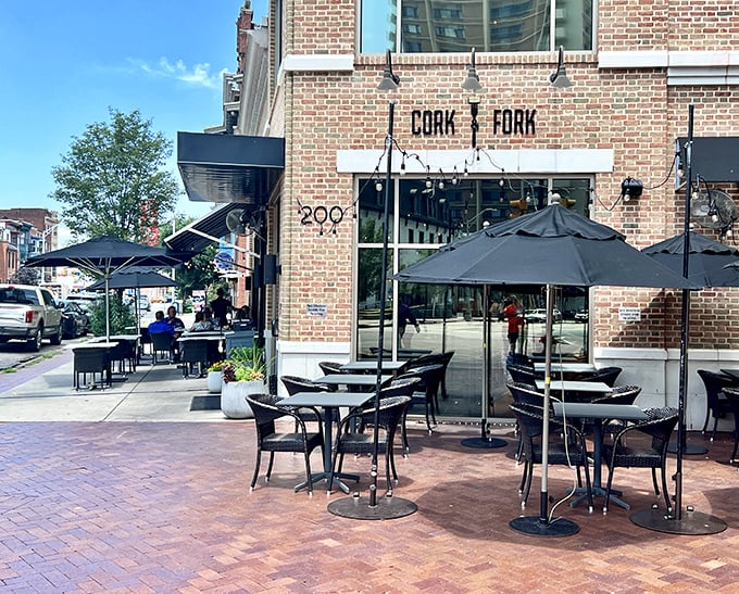 Sun-drenched outdoor seating invites you to people-watch while sipping wine – the perfect urban oasis for Pennsylvania's golden afternoons.
