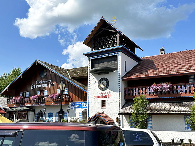 The Bavarian Inn's storybook exterior isn't just for show—it's your first hint that you've left Michigan and stumbled into a slice of Alpine paradise.