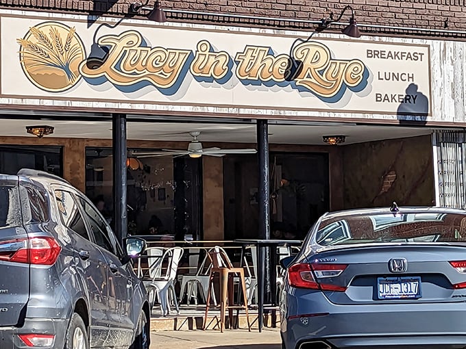 The storefront beckons like an old friend, with its vintage-inspired sign promising the holy trinity of dining happiness: breakfast, lunch, and bakery all under one roof.