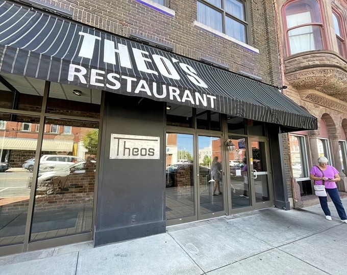 Theo's Restaurant's unassuming storefront in downtown Cambridge belies the exceptional dishes waiting inside this local treasure.