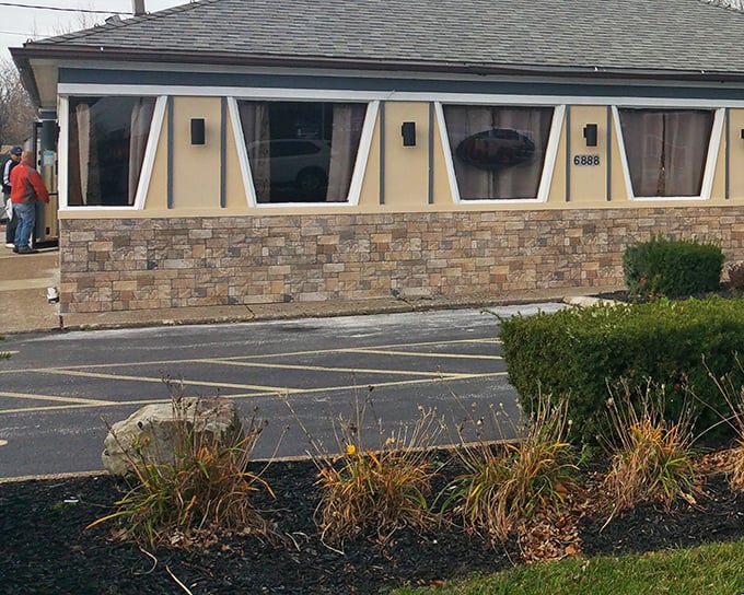 The unassuming stone facade of Mentor Ave Family Restaurant hides culinary treasures within. Like finding a diamond in your grandmother's cookie jar – unexpected but delightful.